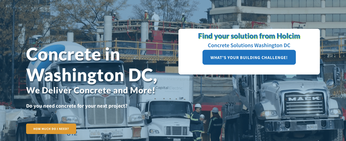 Concrete in Washington DC Region. Serving fresh concrete daily